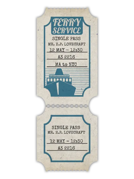Boat ticket - Made with Handout Generator