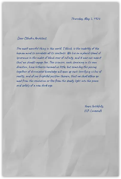 Handout Generator - Cthulhu Architect