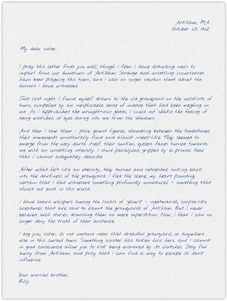 Handout Generator - Cthulhu Architect